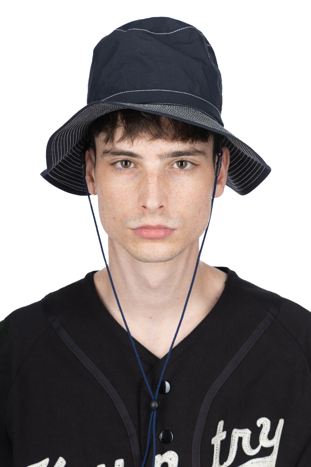 Cableami | Organic Cotton x Cordura Rip-Stop Hat with Strap - Navy ...