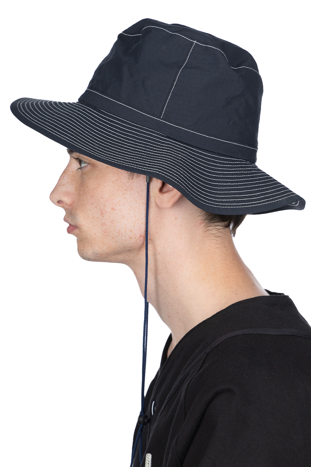 Cableami | Organic Cotton x Cordura Rip-Stop Hat with Strap - Navy ...