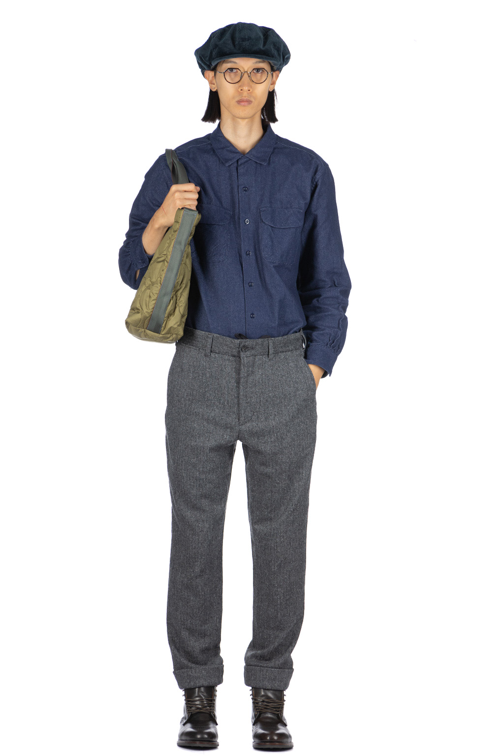 Engineered Garments | Andover Pant - Grey Poly Wool Herringbone | Men ...