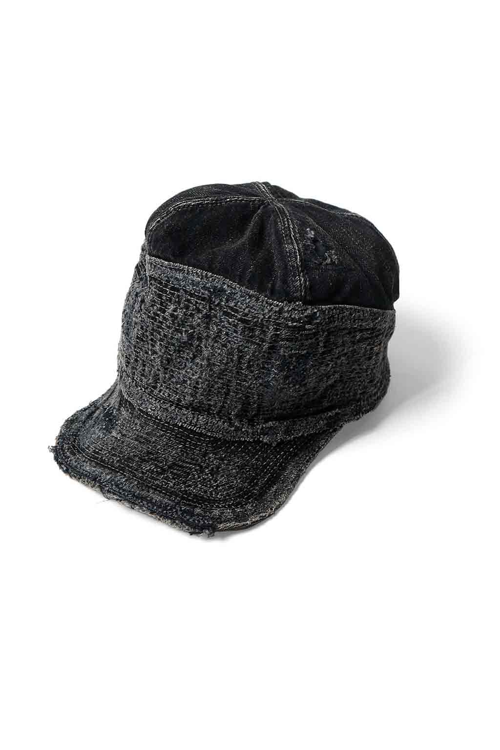Kapital | 11.5oz BLK x BLK Denim THE OLD MAN AND THE SEA Cap (Crash ...