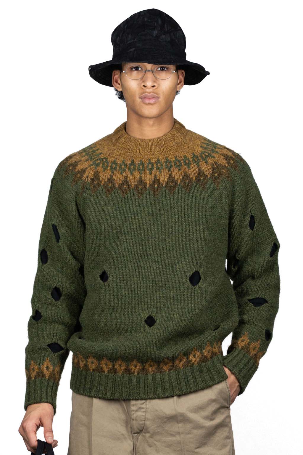 BlueButtonShop - Kapital - Kapital-3G-Wool-NORDIC-Hole-Punch-Raglan ...