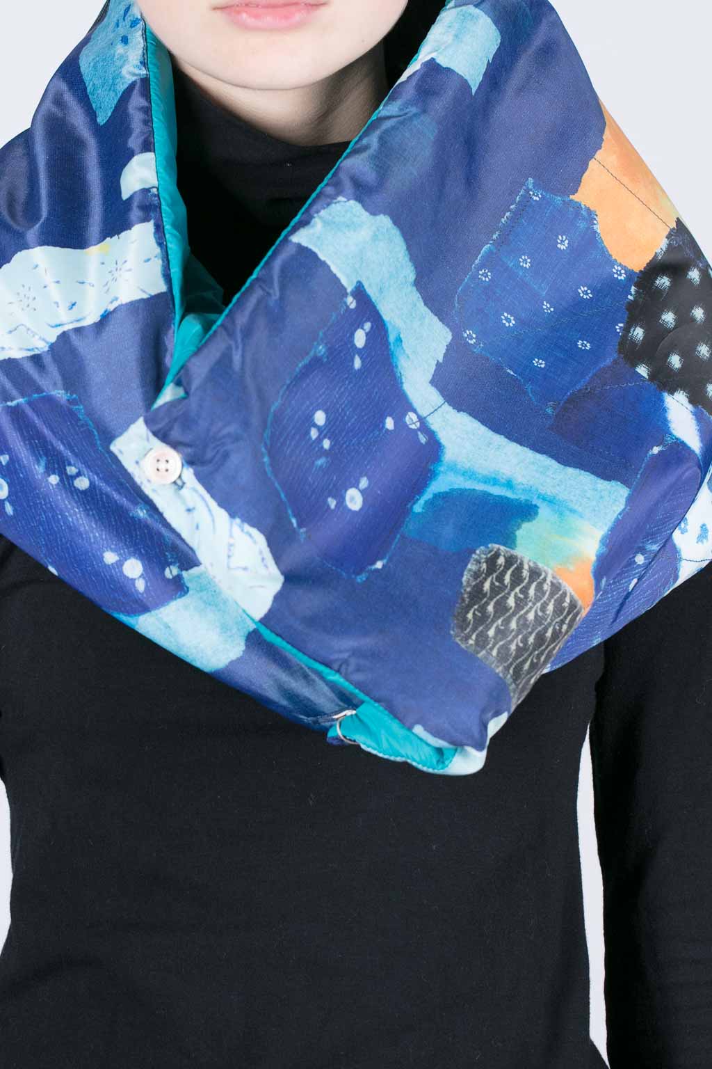 BlueButtonShop - Kapital - Kapital-BORO-Print-Nylon-OYSE-Snood-Scarf ...