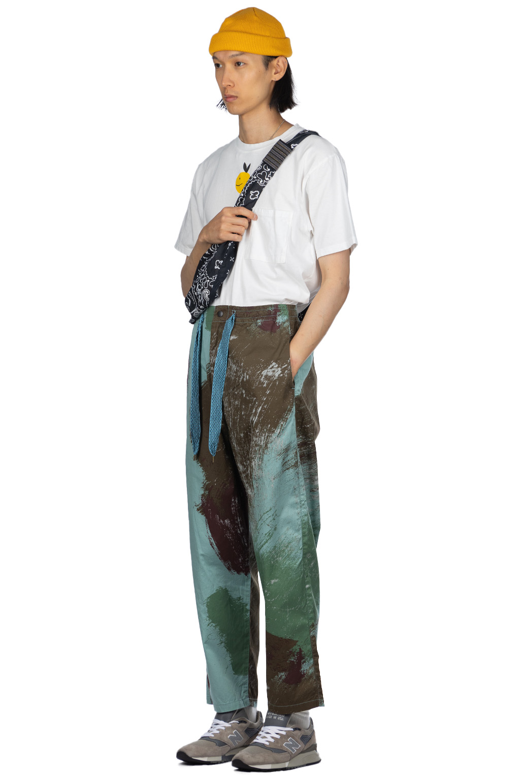 Kapital | Combed Burberry BRUSH-CAMO EASY Pants - Turquoise | Men