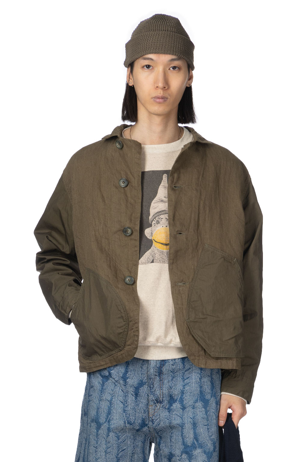 Kapital | Linen Chino Cloth x Gabardine RINGOMAN Coverall - Khaki | Men ...