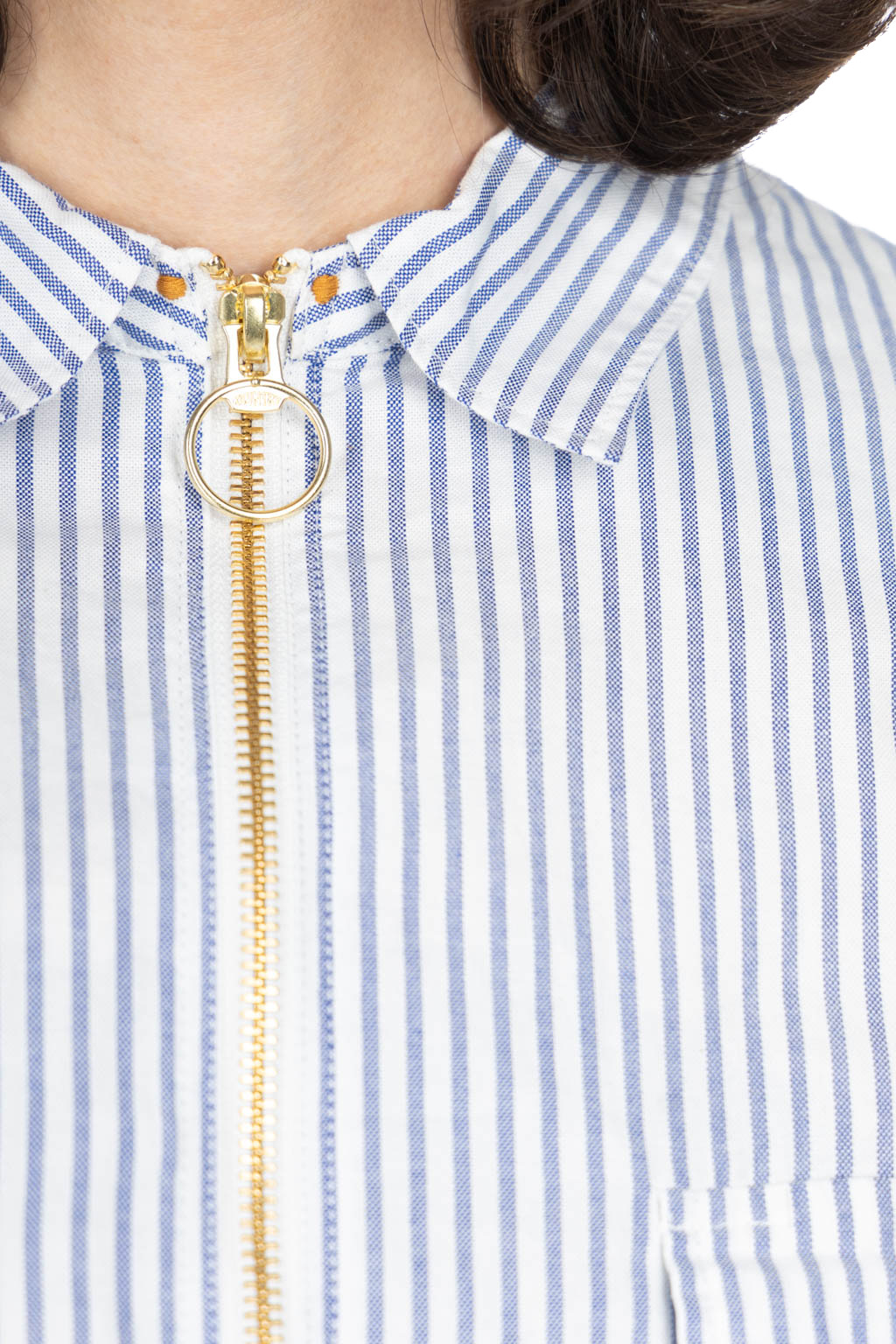 Kapital | OX Stripe Drizzler Work Shirt - Blue | Men | Blue Button Shop