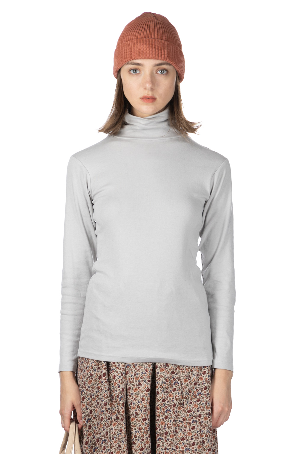 NARU | Soft Twisted Turtle Neck - Light Grey | Women | Blue Button Shop