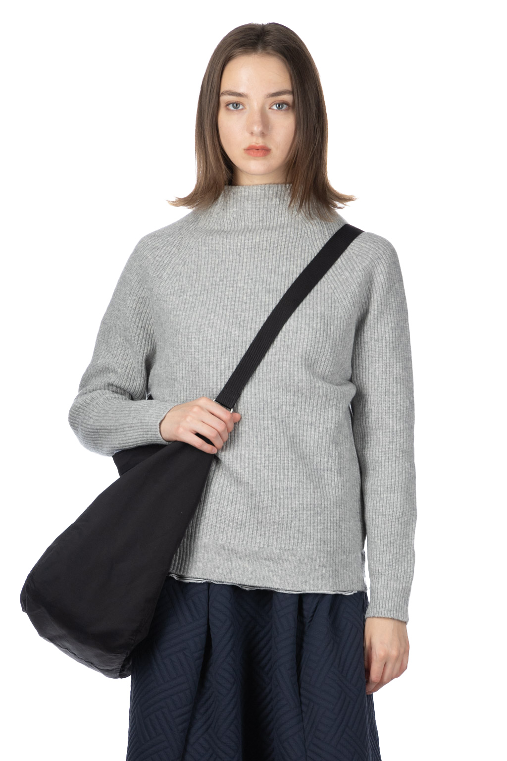 NARU | Tasmanian Lamb Bottleneck Sweater - Heather Grey NARU | Tasmanian Lamb Bottleneck Sweater - Heather Grey