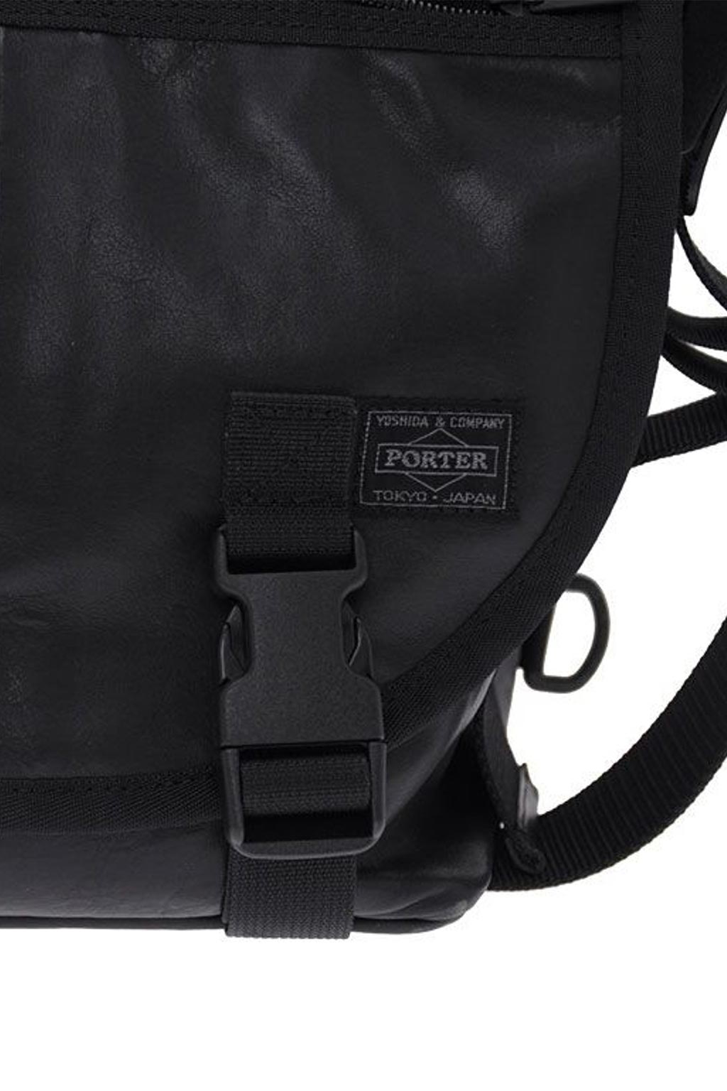 Porter Yoshida | ALOOF - Messenger Bag Large - Black | Women | Blue ...