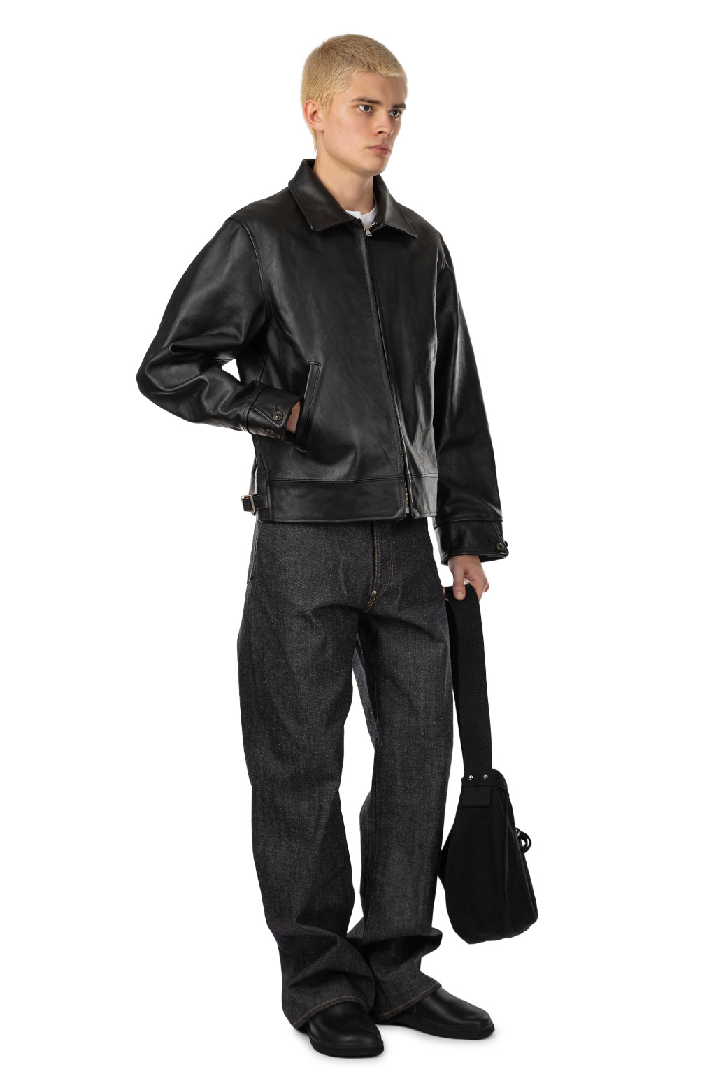 Taiga Takahashi | Lot.802 Cossack Leather Jacket - Black | Men | Blue ...
