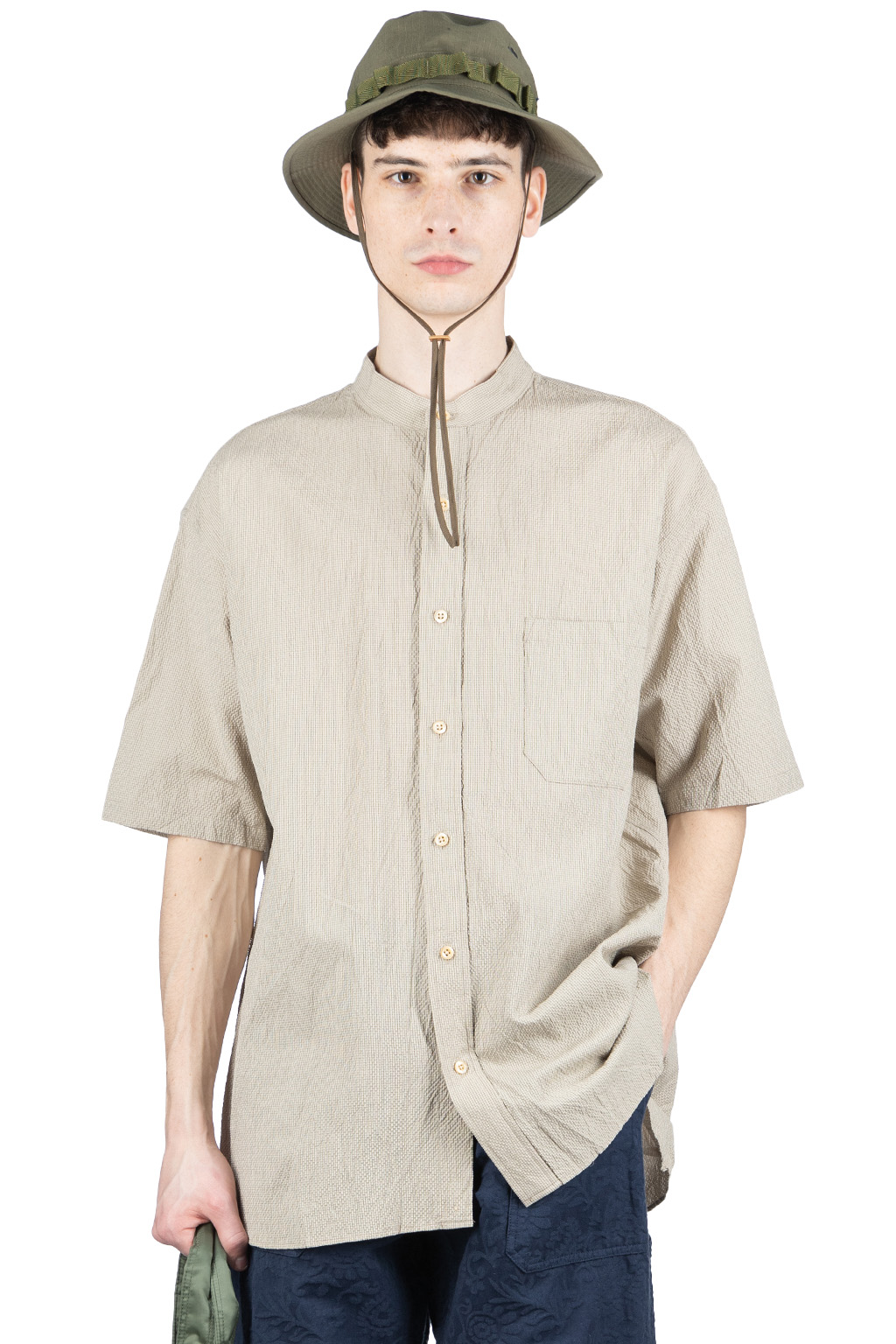 BlueButtonShop - ts(s) - tss-Cotton-Ramie-Silk-Baggy-Fit-Band-Collar ...